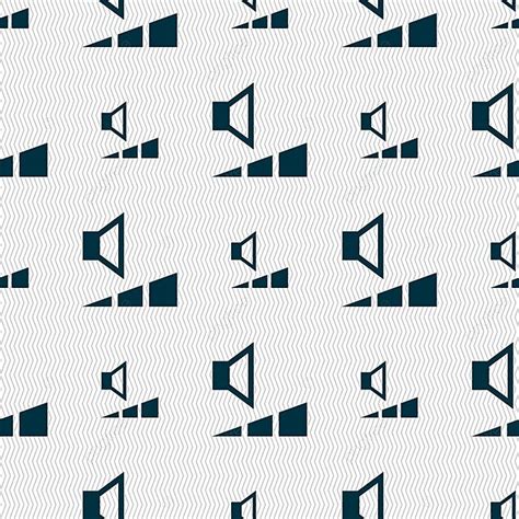 geometric texture seamless pattern with volume and sound icon symbol