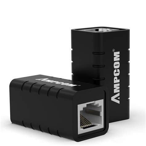 Ampcom Rj45 Network Adapter 8p8c Female Extender Lan Inline Coupler For