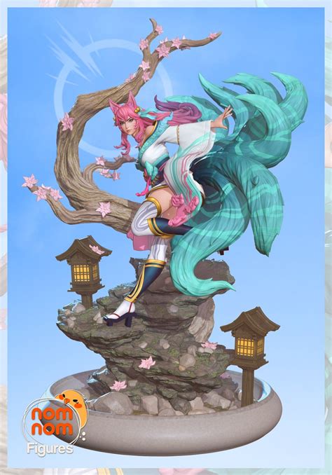 Spirit Blossom Ahri League Of Legends 3d Printed Figure Statue Model