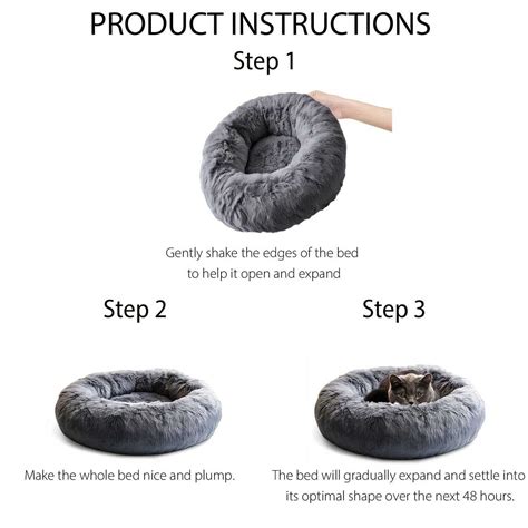 מיטת כלבים וחתולים מרגיעה מיטת סופגנייה מחממת מיטה עגולה נעימה ורכה מיטת כרית קטיפה רכה ורכה