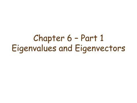 Application Of Eigenvalues And Eigenvectors Understanding Concepts Practical Examples And
