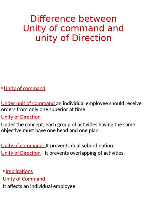 Difference Between Unity Of Command And Unity Of Direction Pdf