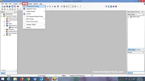 Communicating Delta PLC Software To Simulator