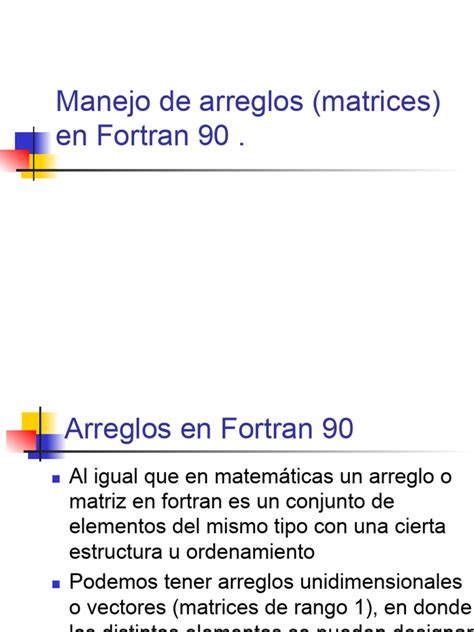 Suma De Valores Diagonales En Matrices Fortran Pdf Matriz