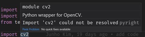 Cant Resolve Opencv Module · Issue 209 · Microsoftpyright · Github