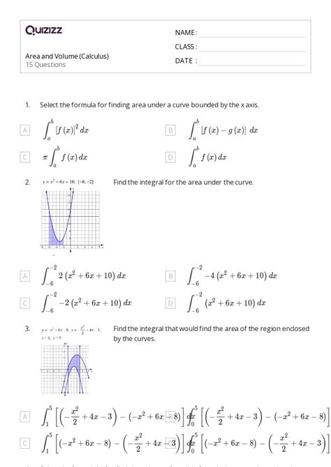 50 calculus worksheets on quizizz free and printable