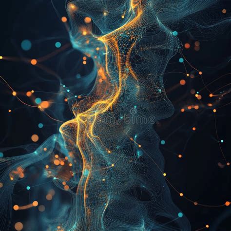 Abstract Network Data Visualization With Colorful Streams And