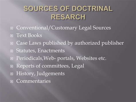 Doctrinal And Empirical Research Pptx Law