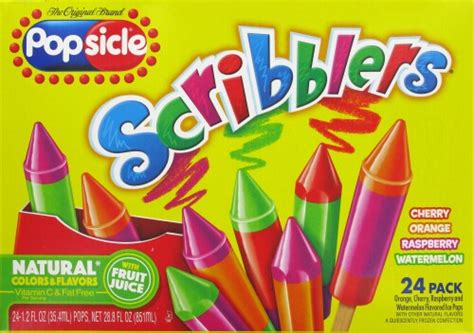 Popsicle Scribblers Flavored Ice Pops 24 Ct Kroger