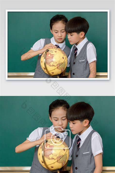 学生一起学习地理知识图片 包图网