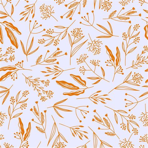 Seamless Spring Pattern With Flowers In Line Art Style 9799468 Vector Art At Vecteezy