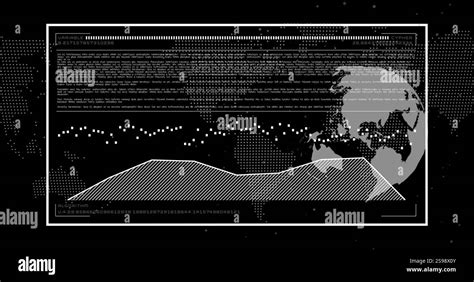 Global Data Analysis And Encryption Image Over World Map And Binary