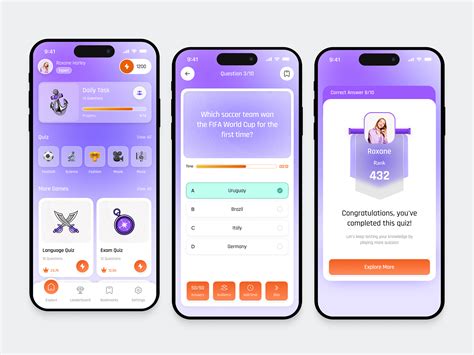 quizzer quiz mobile app by andika fitra for korsa on dribbble