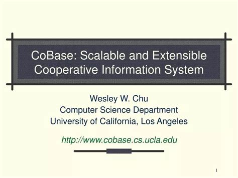 Ppt Cobase Scalable And Extensible Cooperative Information System Powerpoint Presentation