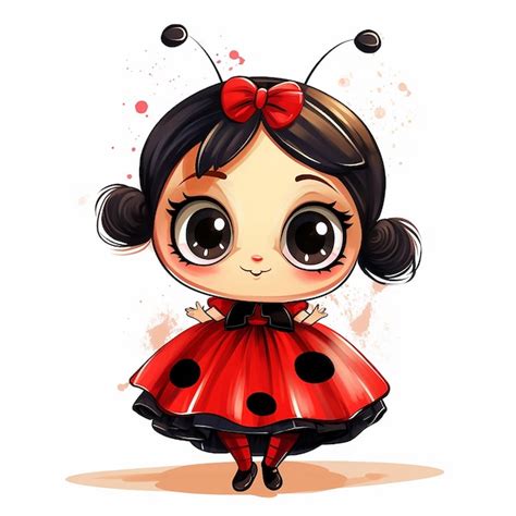 A Cute Little Female Lady Bug Premium Ai Generated Image