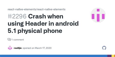 crash when using header in android 5 1 physical phone · issue 2296 · react native elements