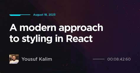 A Modern Approach To Styling In React