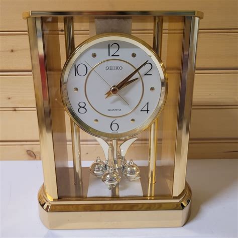 Seiko Anniversary Clock Pendulum Quartz Movement Qqz288g Battery 1998 Atandt Box Etsy