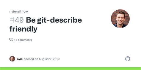 Be Git Describe Friendly Issue 49 Nvie Gitflow GitHub