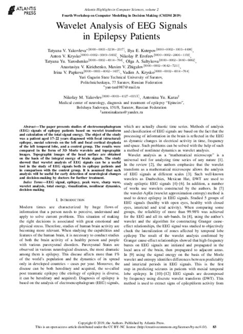 Pdf Wavelet Analysis Of Eeg Signals In Epilepsy Patients Maxim Zhigalov