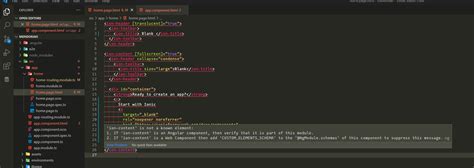 Ionic Framework Ion Is Not A Known Element Angular Language Service