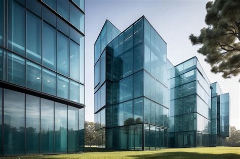 Modern Glass Architecture Premium Ai Generated Image
