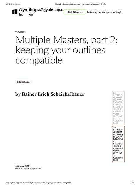 Multiple Masters Part 2 Keeping Your Outlines Compatible Glyphs Pdf Ellipsis Text