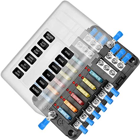 Snapklik Com 12V Fuse Block 12 Circuit Fuse Box Kit