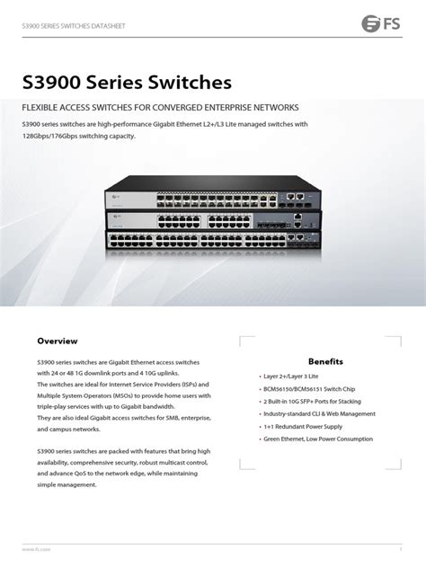 S3900 Series Switches Datasheet Pdf