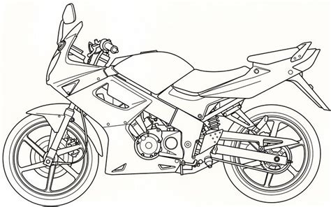 Honda Motorcycle Drawing