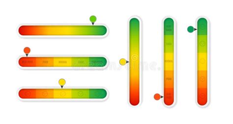 realistic detailed 3d vertical and horizontal level indicator set