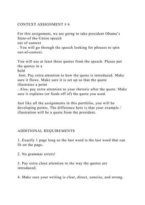 Context Assignment 6for This Assignment We Are Going To Take Docx