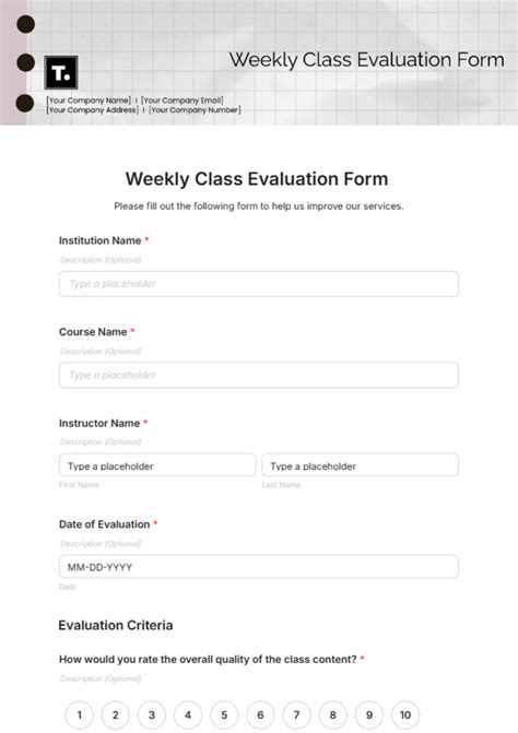 Free Training Evaluation Form Template To Edit Online