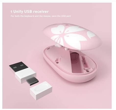 Mytrix Cute Pink Wireless Keyboard Mouse Set Kawaii Wireless Mouse Keyboard Combo 2 4ghz