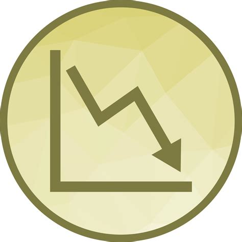 Declining Line Graph Low Poly Background Icon 16714982 Vector Art At