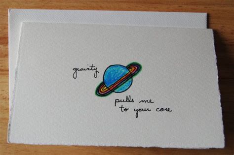 Nerdy Love Card Simple Anniversary Card Gravity Pulls Me Etsy Love