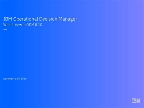 Product Overview Ibm Operational Decision Manager Responsiv