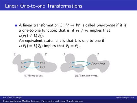 3 Linear Algebra For Machine Learning Factorization And Linear Transformations Pdf