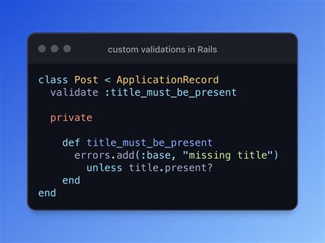 How To Customize Rails Validation Errors To Remove Leading Attribute