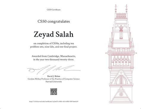 Zeyad Moussa On Linkedin I Am Gladly Sharing That I Have Finished Cs50