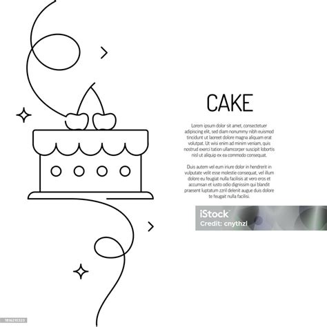 케이크 아이콘의 연속 선화입니다 손으로 그린 상징 벡터 일러스트 레이 션 생일에 대한 스톡 벡터 아트 및 기타 이미지 생일 단순함 0명 Istock
