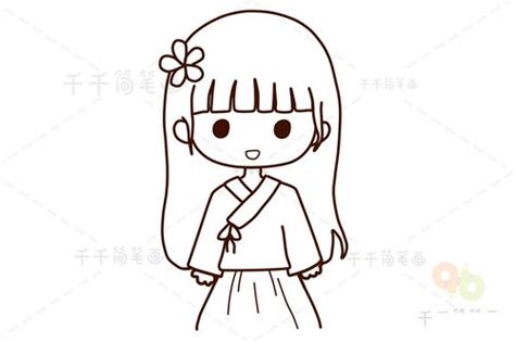 中国汉族小朋友简笔画 简笔画图片大全 普车都