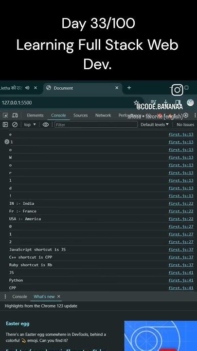 Day 33 100 Days Coding Challenge 100daysofcoding Coding Vscode Codingdays Javascript Html