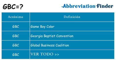 ¿qué Significa Gbc