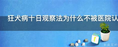 狂犬病十日观察法为什么不被医院认可 业百科