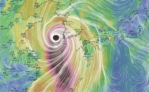 Typhoon Bavi On Its Way Towards The Korean Peninsula