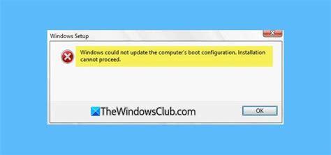 Windows Could Not Update The Computers Boot Configuration