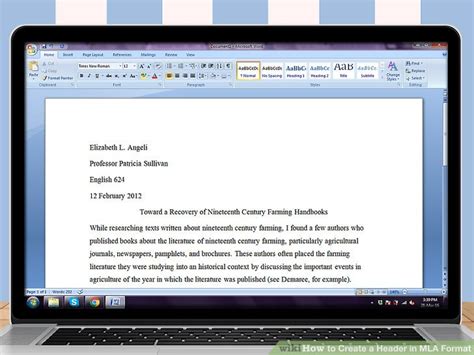 3 Ways To Create A Header In MLA Format WikiHow 3 Ways To Create A Header In MLA Format WikiHow