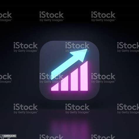 검은 배경에 네온 요소가있는 성장 차트 히스토그램 성장 개념 3d 렌더링 그림 0명에 대한 스톡 사진 및 기타 이미지 0명 경제 그래프 Istock