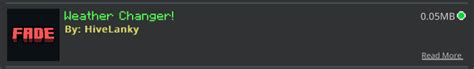 Weather Changer Minecraft Addon